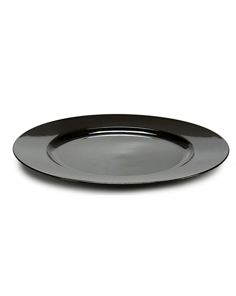 Plato Centro de Mesa P.V.C Liso a precio barato Color Negro