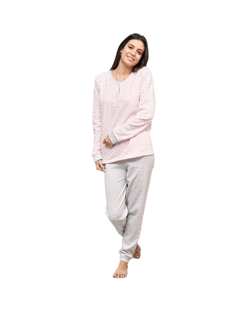 Pijama Invierno Perchado Señora Estrellas clásico a precio barato Talla ...