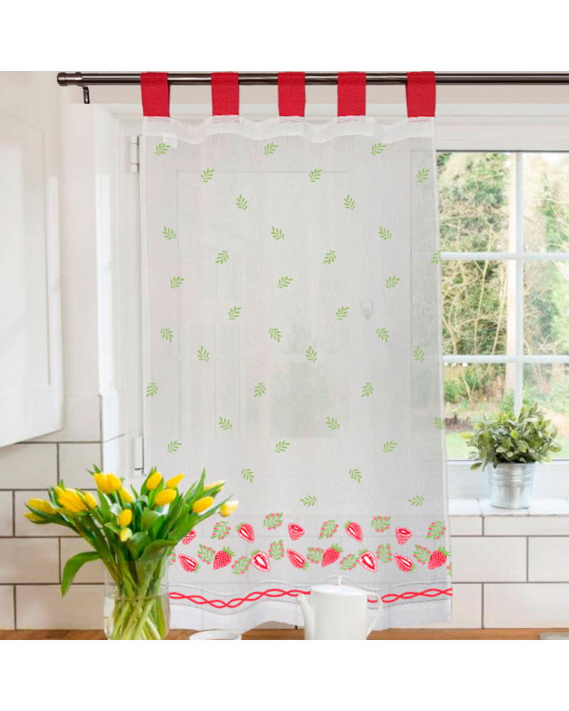 Cortina Cocina Bordada Fruits - Pack 2: Colorido y frescura en tu ...