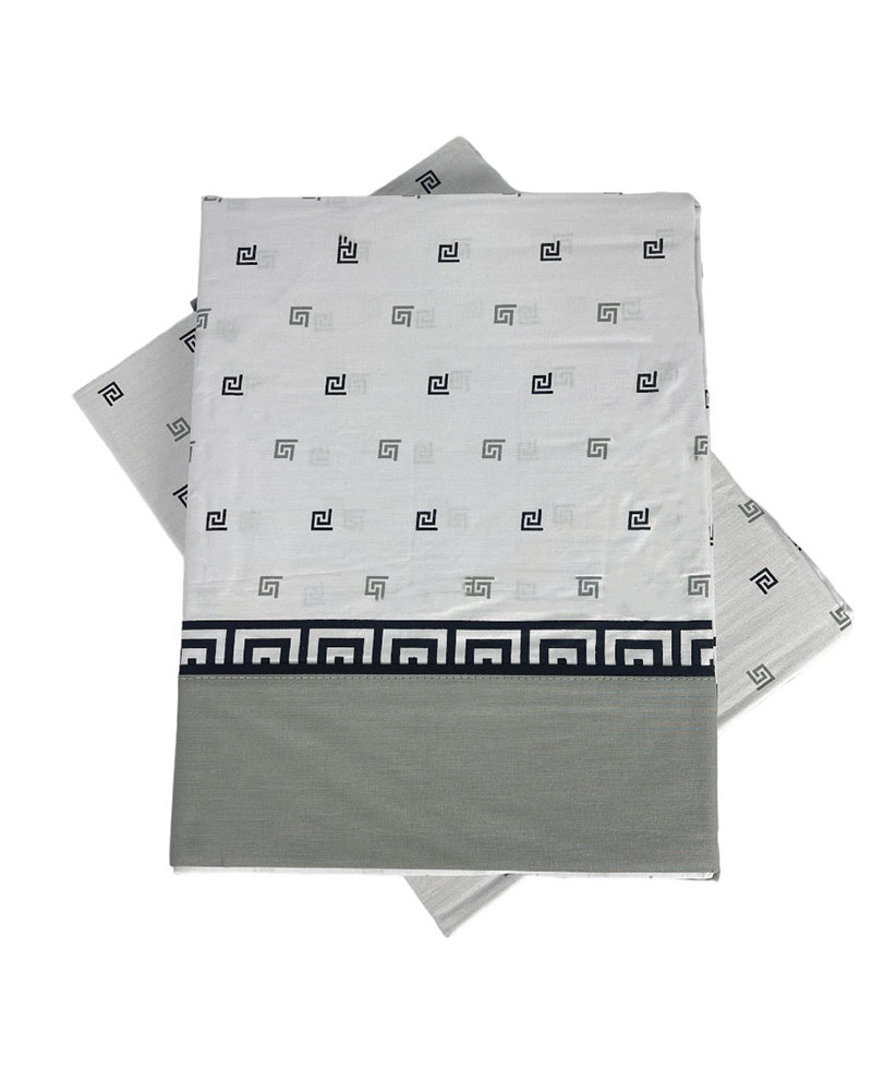 Juego Sábanas Algodón Baratas 144 hilos 3 Piezas Laberinto Color Gris ...