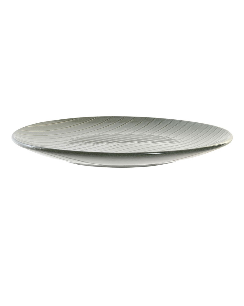 Plato Gres Relieve Jaén a precio barato Color Verde Diámetro 27 cm