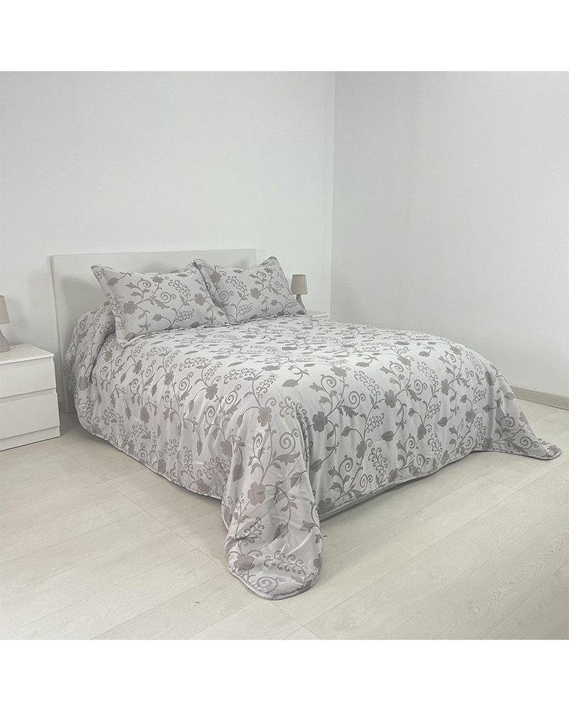 Edredón Conforter Jacquard Flores + Funda Cojín a precio barato Color ...
