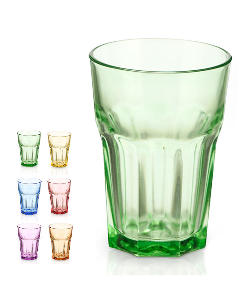 Juego 12 Vasos Colores Display 360 Ml a precio barato