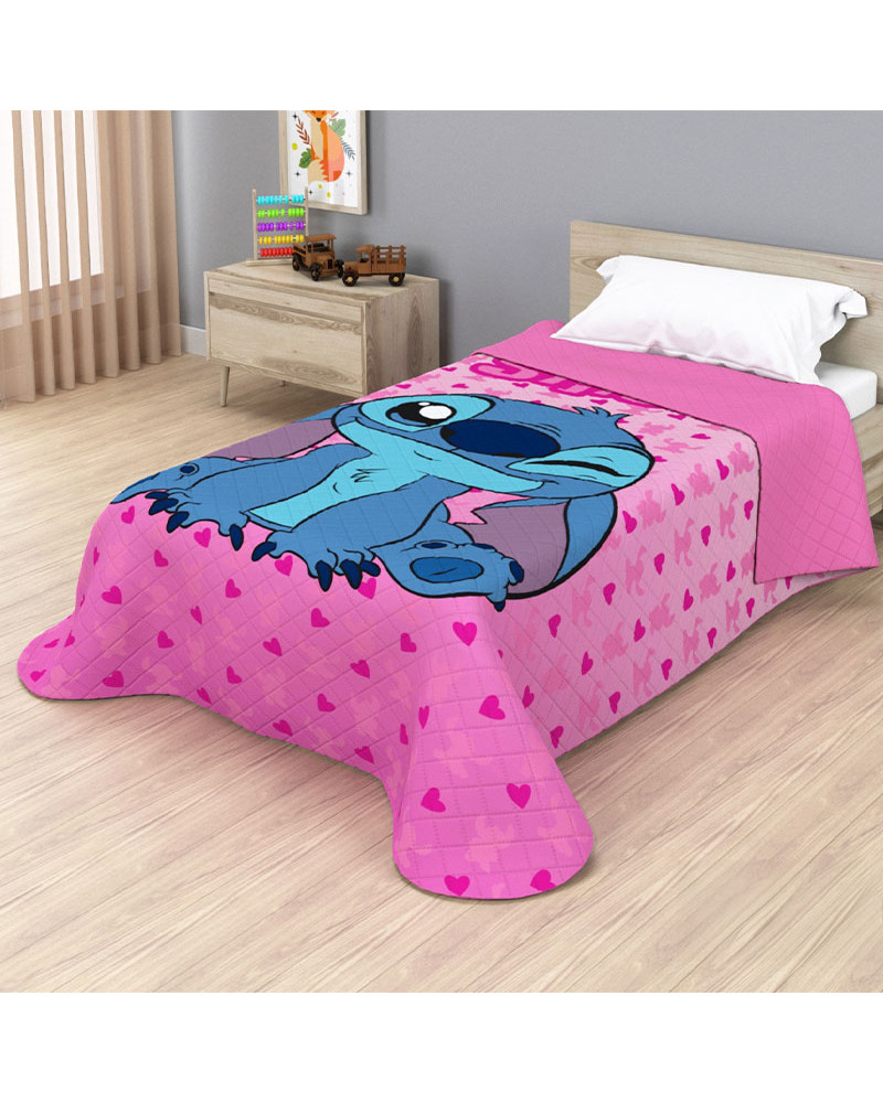Colcha Bouti Verano Infantil Lilo & Stich Cutie Pie oficial Color Rosa ...